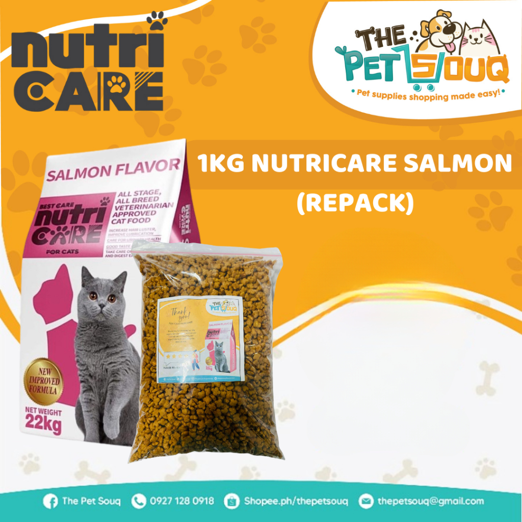 1KG NUTRICARE SALMON CAT DRY FOOD (REPACK) | Shopee Philippines