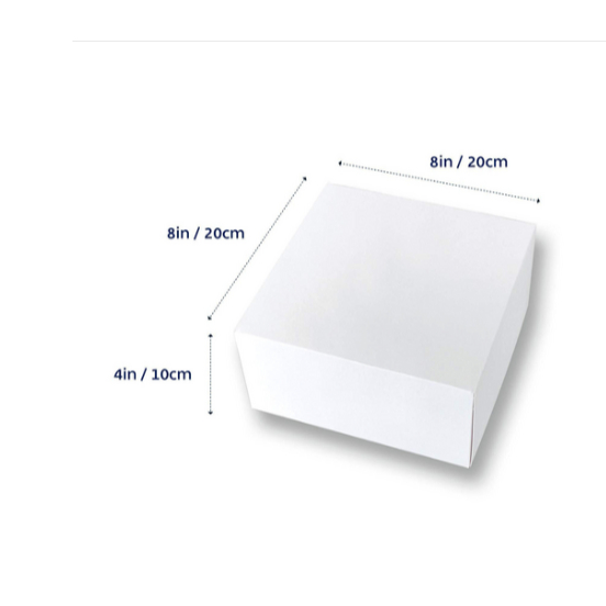 White Ordinary Cake box (8x8x4, 10x10x4.5, 12x12x4.5)- 5pcs | Shopee ...