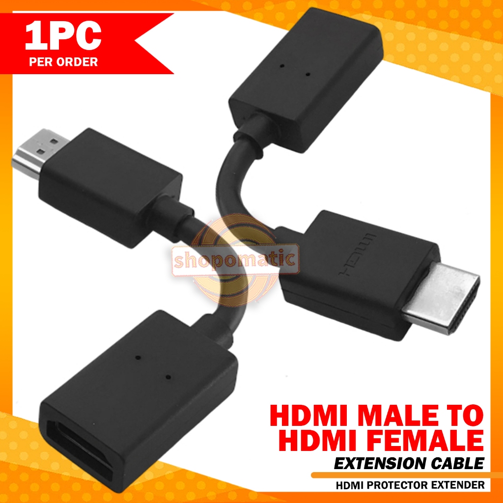 HDMI Male To Female Extension Cable HDMI Protector Extender | Shopee ...