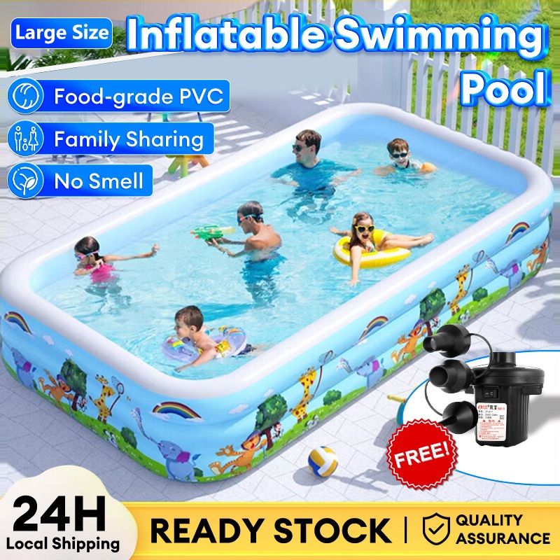 Large Inflatable Swimming Pool For Kids Swimming Pool With Air Pump ...