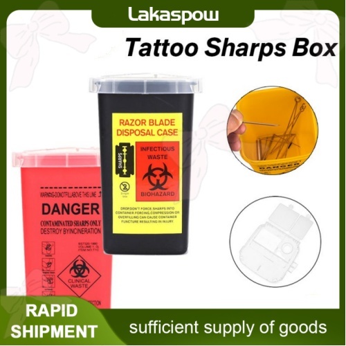 1L Tattoo Plastic Sharp Container Disposal Sharps Bin Biohazard Collect ...