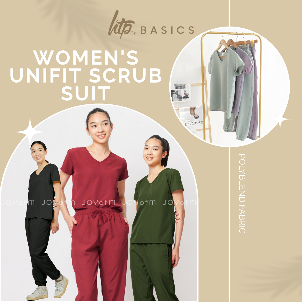 HTP Basics Women's UNIFIT Scrub Suit | Scrubs for Nurses/Doctors ...