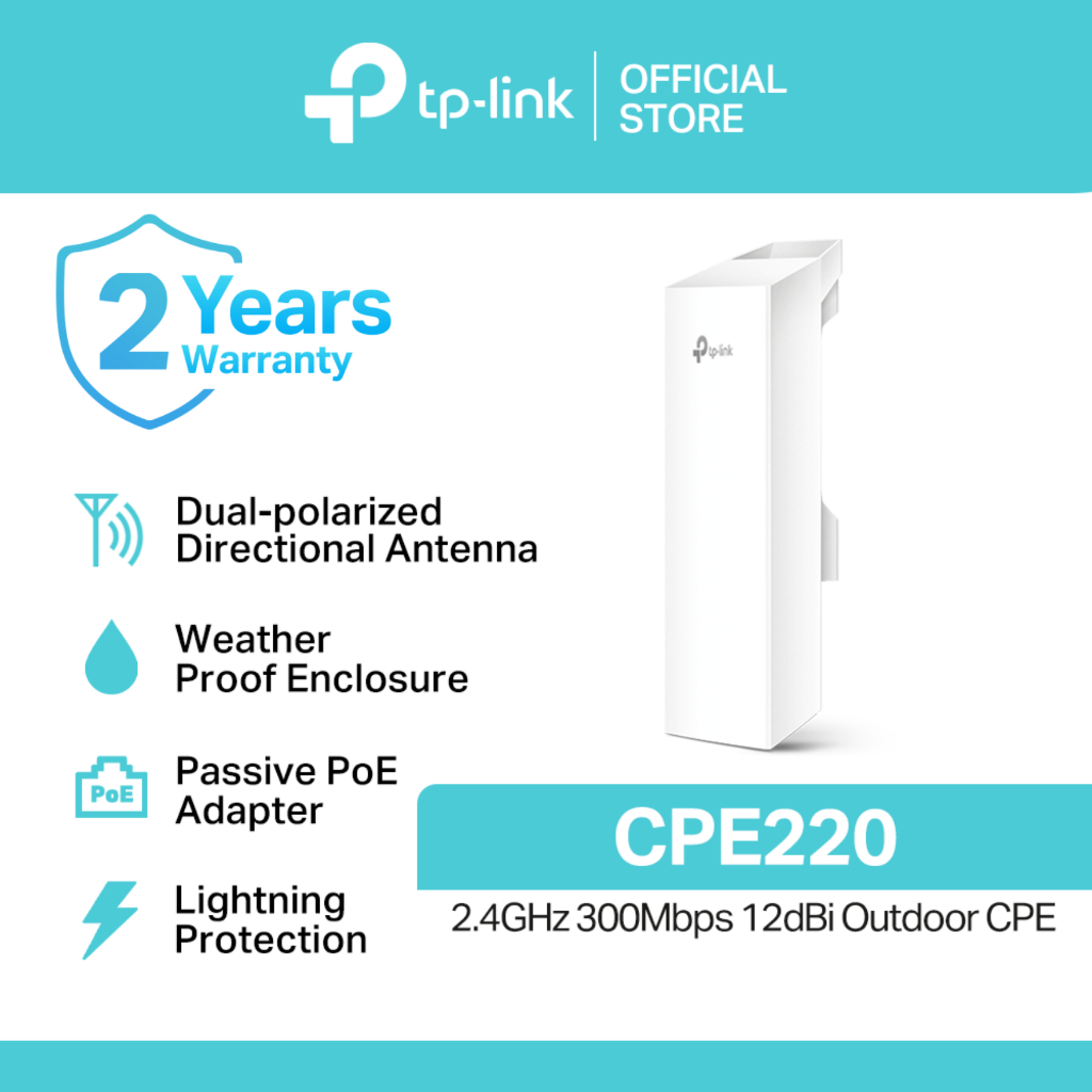 TP-Link | CPE220 | CPE | Outdoor | AP | Repeater | Shopee Philippines