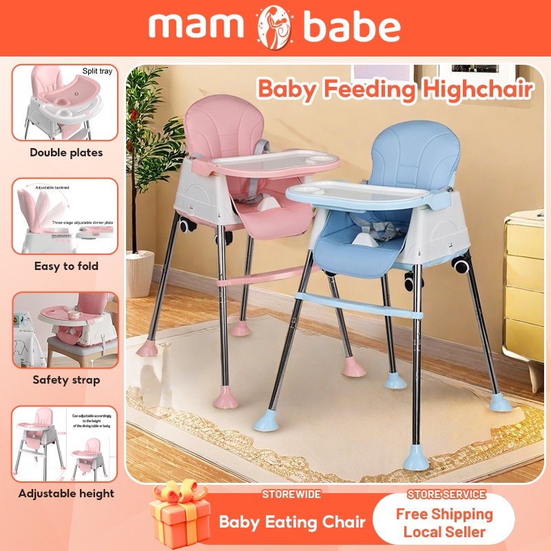 Multifunctional Baby Feeding High Chair With Adjustable Tray Foldable ...