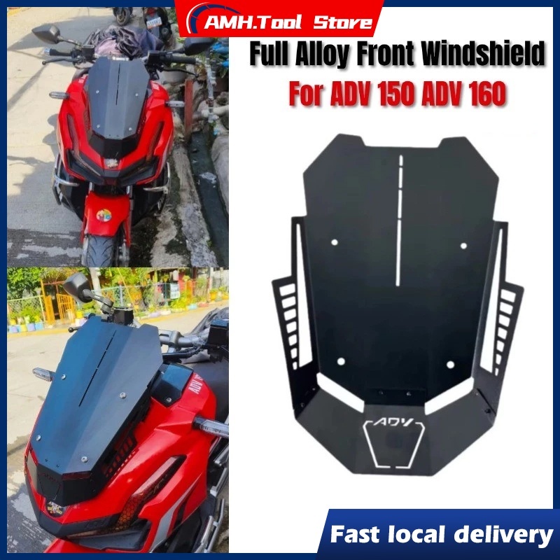 Honda ADV150 V1 ADV160 V2 Alloy Windshield Visor Anti-Rust Heavy-Duty ...