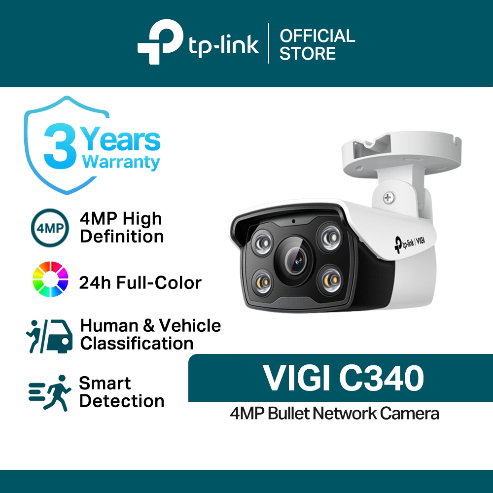TP-Link | VIGI C340 | Outdoor CCTV | Full-Color | Bullet | Network ...