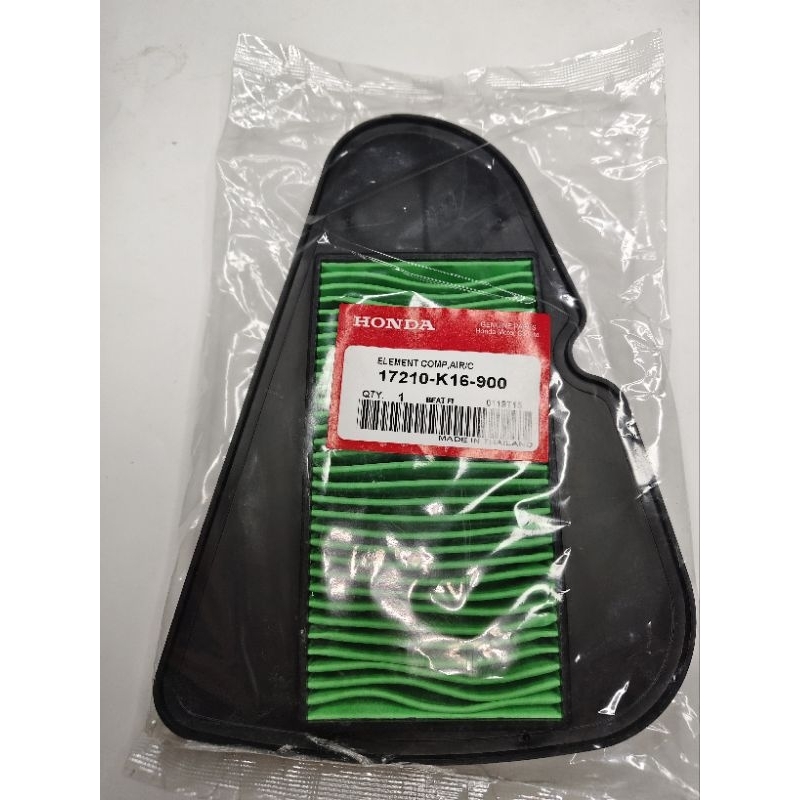 Honda Genuine Air Filter for Honda Beat Fi / Zoomer X Gen 1 & Gen 2 ( PN: 17210-K16-900 | Shopee ...
