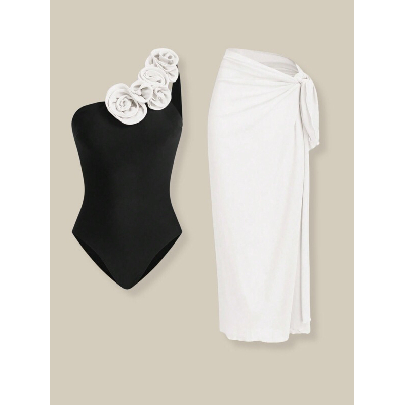 JOANNA One Piece with Beach Skirt 2-Piece Set | Shopee Philippines