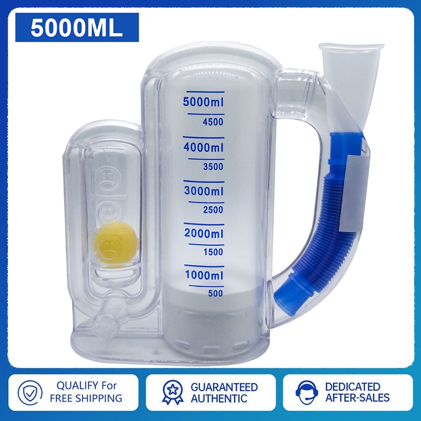 Incentive Spirometer 5000ml Deep Breathing Exerciser Lung Trainner Deep Breath Trainer Health ...