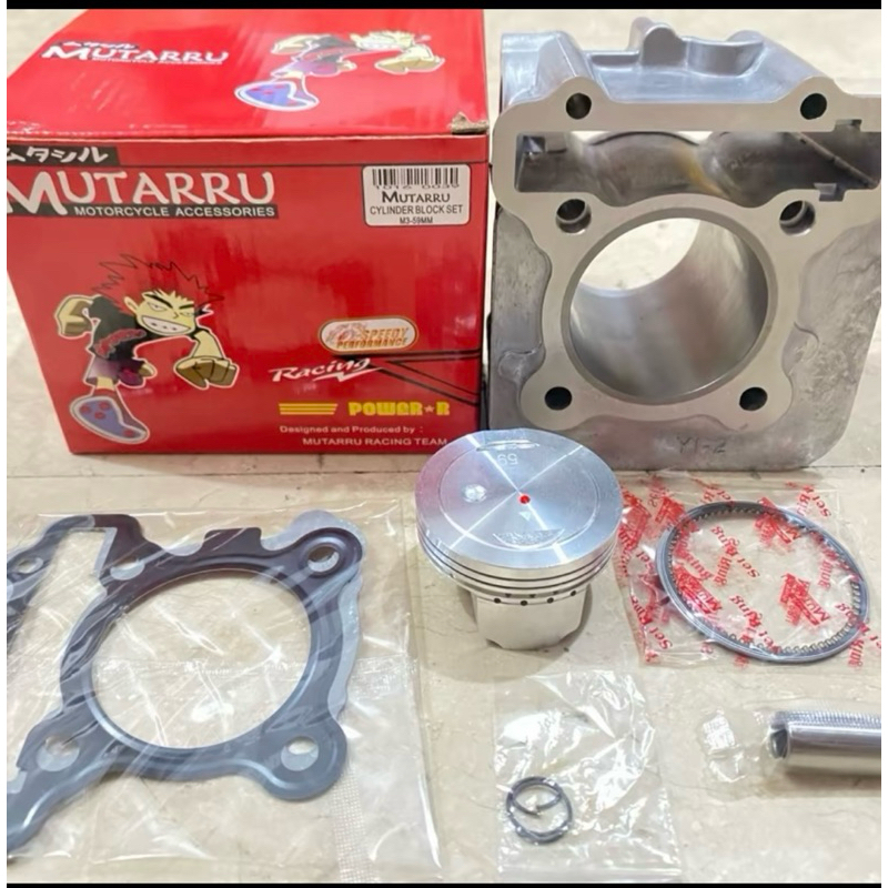 MUTARRU CYLINDER BLOCK FOR M3 / SOUL I 125 STANDARD SIZE AND 59MM ...