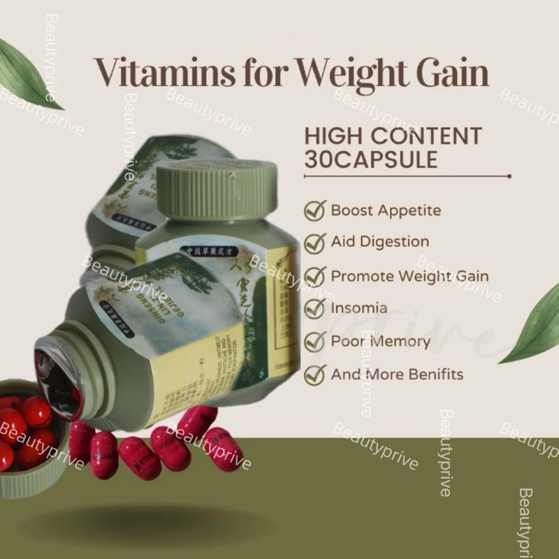 Beautyprive Original Ginseng LINZI Pill VITAMINS pampataba at ...