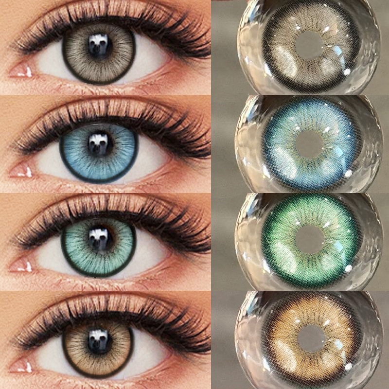 (COD)hot selling gray/brown contact lens in Japan Korea 14.5mm Natural ...