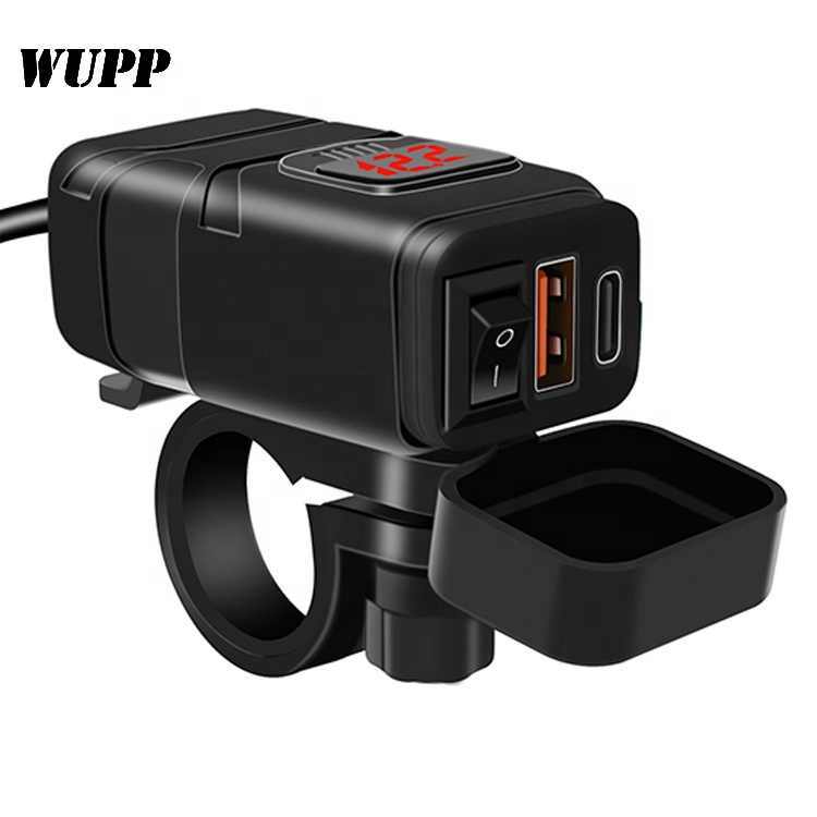 WUPP MOTORCYCLE MULTI PURPOSE CHARGER DUAL PORT USB A AND USB TYPE C ...