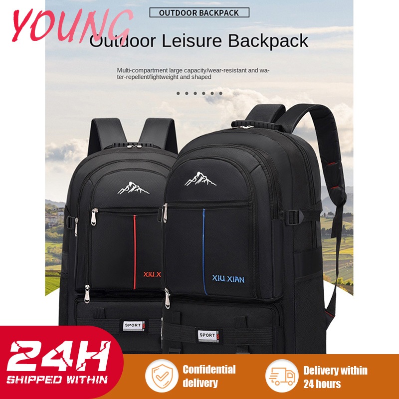 65 liter travel backpack, expandable bottom in 2 sizes, for travel ...