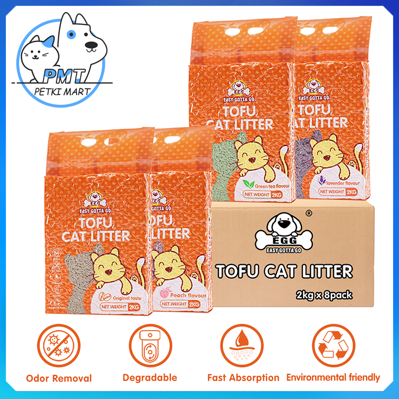 PMT Tofu Cat Litter 2KG Deodorized 4 scents Fast Degradable Food Plant ...