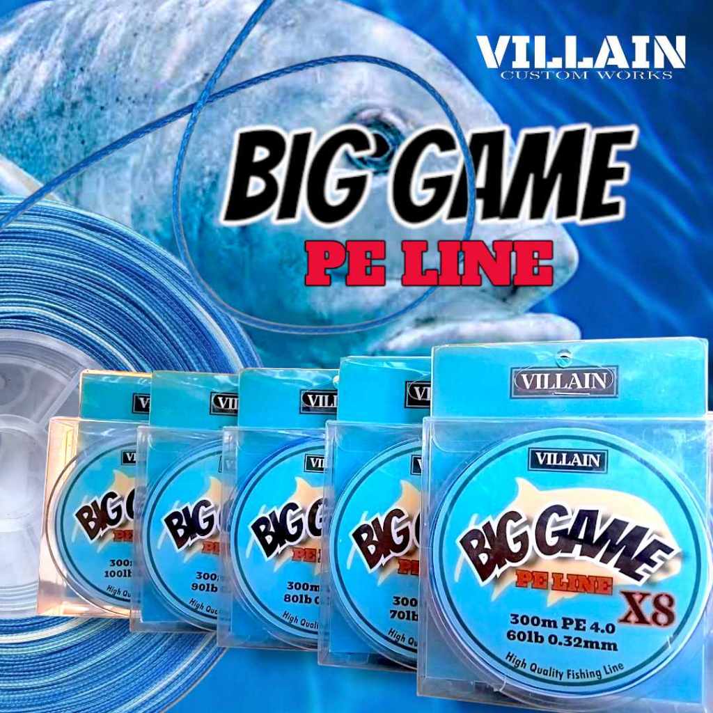 Villain BIG GAME PE Line for Casting - High Quality Fishing Braided ...