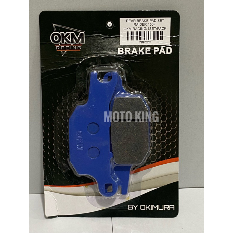 OKM RACING REAR BRAKE PAD SET RAIDER 150Fi (YBP22C) | Shopee Philippines