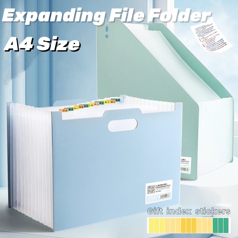 A4 Folder Expanding Folder Organizer 13Pockets Paper Storage Document ...