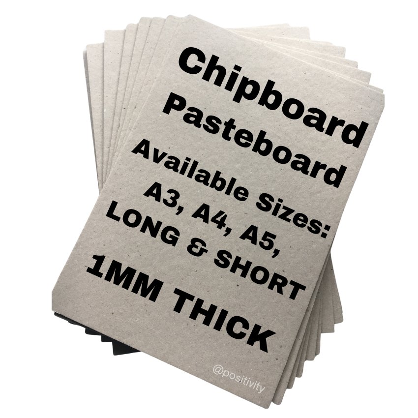 (Positivity) Pack of 10 or 20 pieces of Chipboard #50 1mm thick Short ...