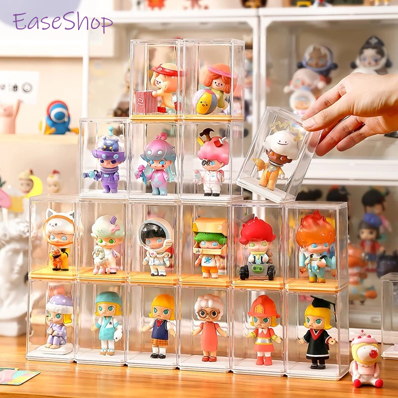 Action Figure Display Stand Dustproof Storage Box Popmart Blind Box ...