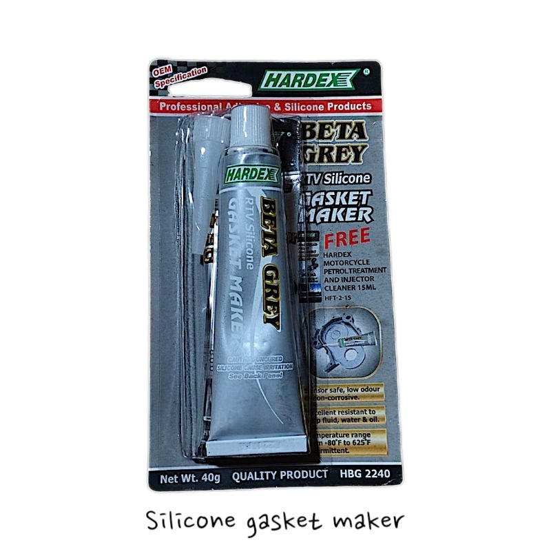Beta grey silicone gasket maker 40g free petrol treatment 15ml | Shopee ...