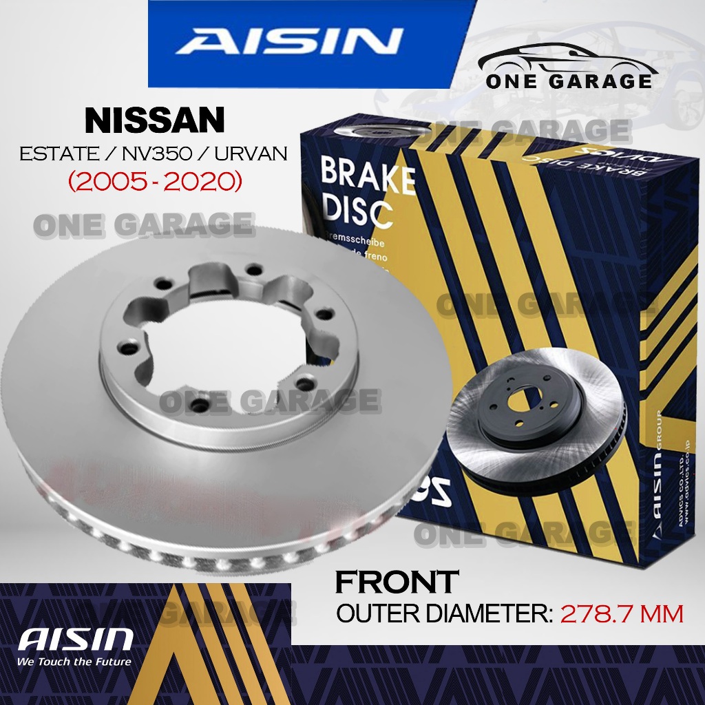 AISIN Brake Disc Rotor FRONT For NISSAN ESTATE / NV350 / URVAN (2005 ...