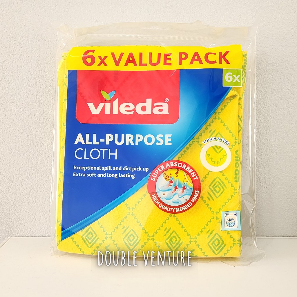 Vileda All Purpose Cloth Super Absorbent 6 Value Pack | Shopee Philippines