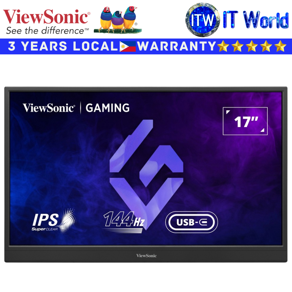 Itw | Viewsonic Portable Gaming Monitor VX1754 17" 1920x1080 FHD / 144Hz / IPS / 4ms GTG ...