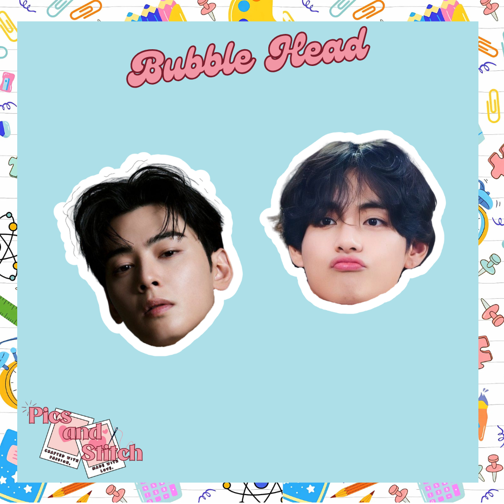 Personalized Bubble Head Prints | Custom Cutout Design | Cute Ref ...
