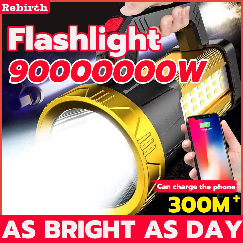 LED Flashlight Heavy duty Rechargeable High Power Flashlight Headlamp ...