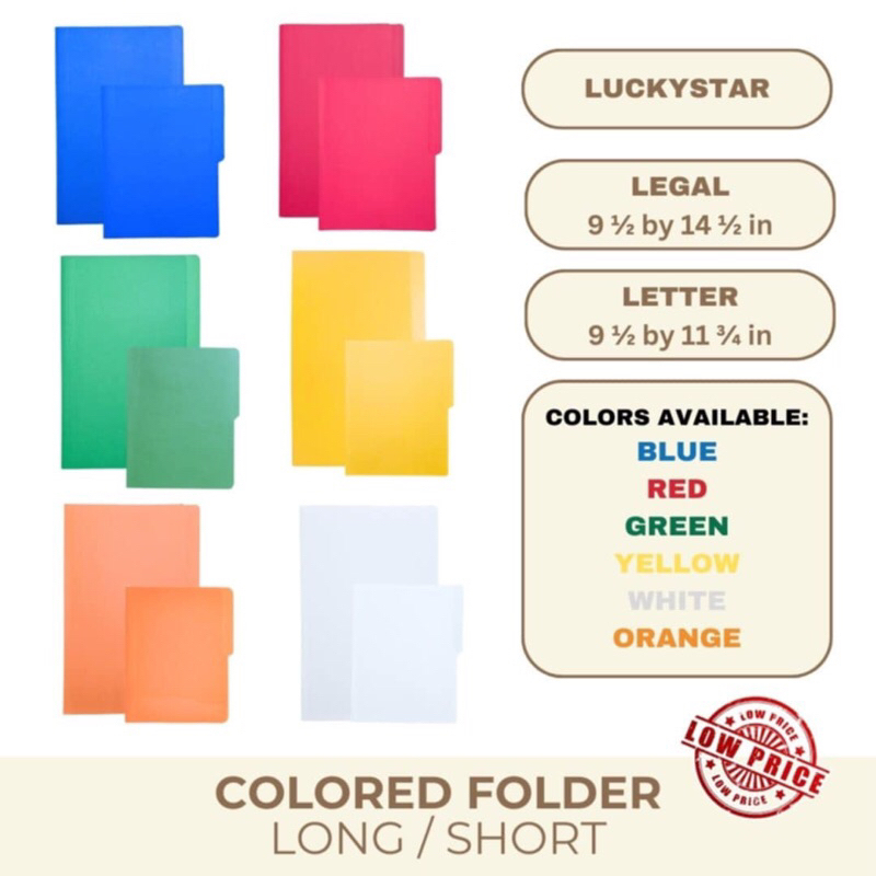 Colored Folder Long Short 10pcs per pack | Shopee Philippines