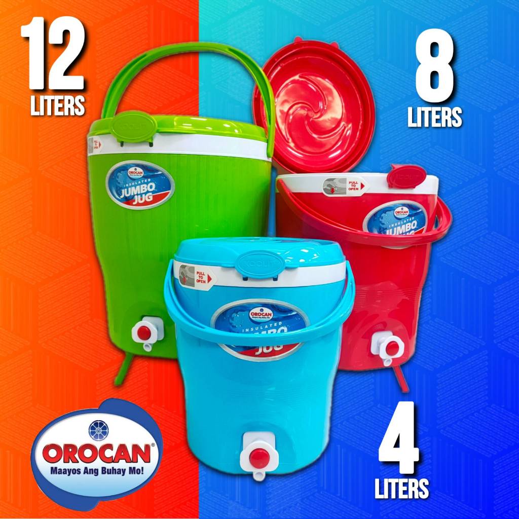 OROCAN KOOLIT JUMBO JUG / INSULATED WATER COOLER JUG / 12 8 4 LITERS ...