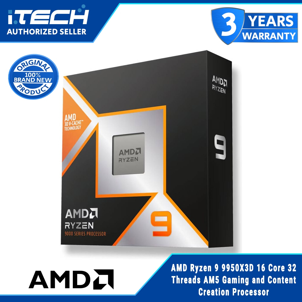 AMD Ryzen 9 9950X3D 16 Core 32 Threads AM5 Gaming and Content Creation Processor | Shopee ...