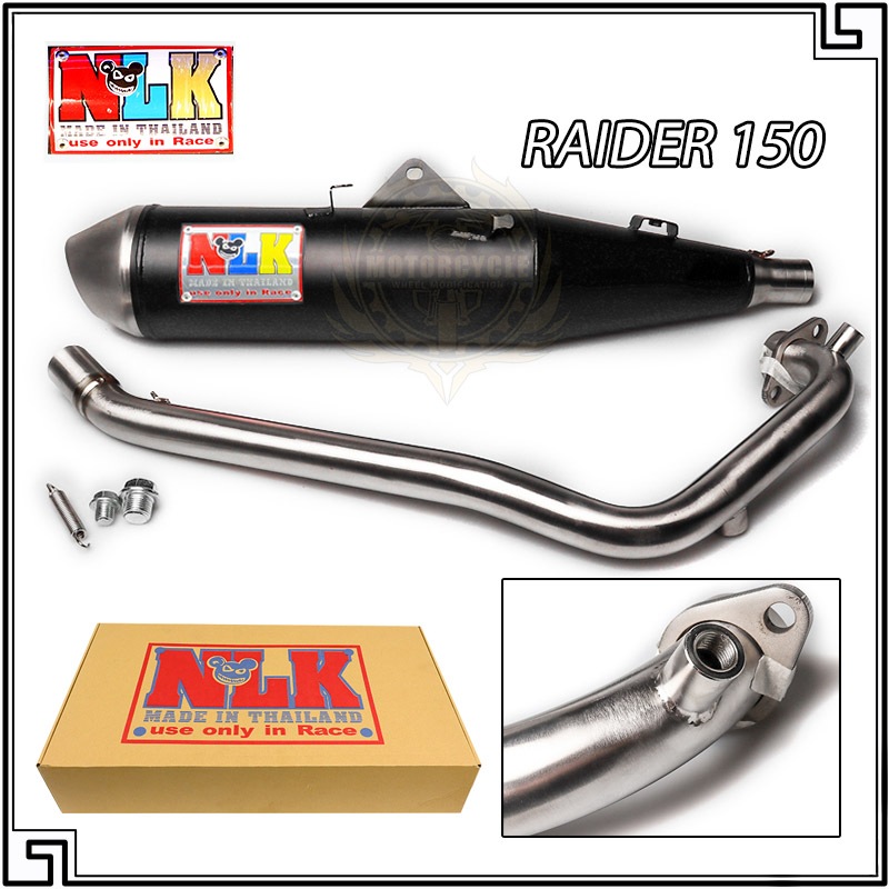 NLK Muffler Exhaust Pipe With Elbow Suzuki RAIDER 150 FI/CARB Pipe Full ...