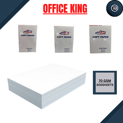 OFFICE KING COPY PAPER / 70GSM/500 SHEETS/ A4/SHORT/LEGAL | Shopee ...