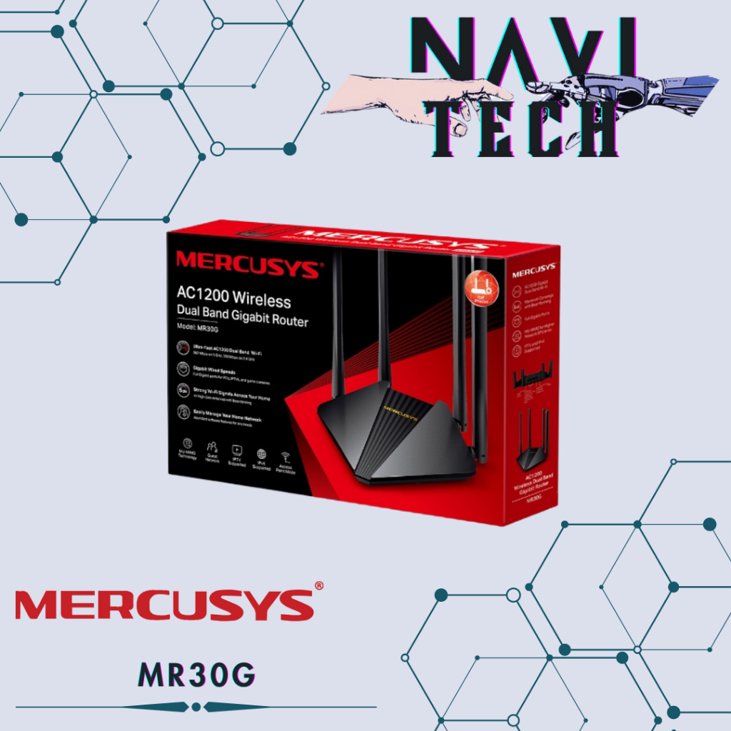 Mercusys MR30G AC1200 Dual-Band Wi-Fi Gigabit Router | Shopee Philippines