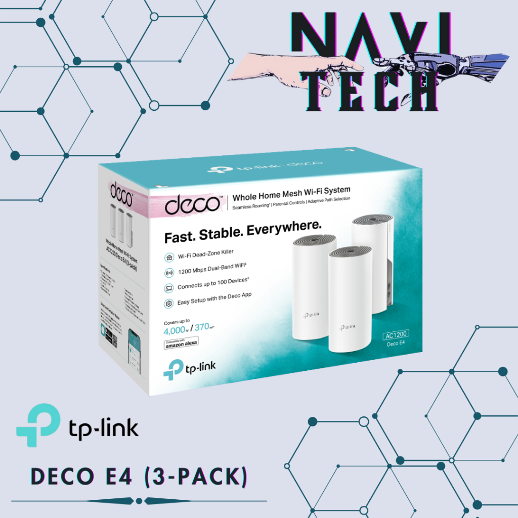 TP-Link Deco E4 (3-Pack) AC1200 Whole Home Mesh Wi-Fi System | Shopee ...