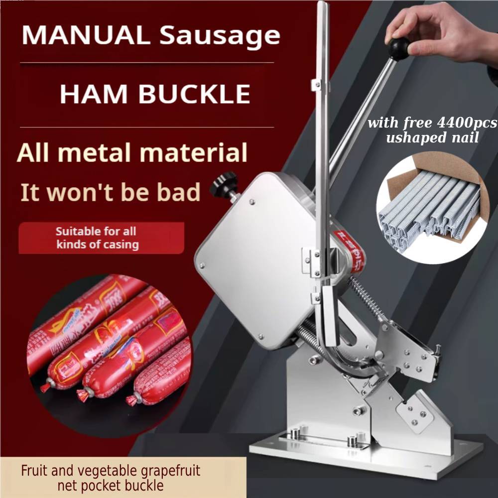 Packaging and sealing Manual Ham sausage buckle Machine nail manual ...