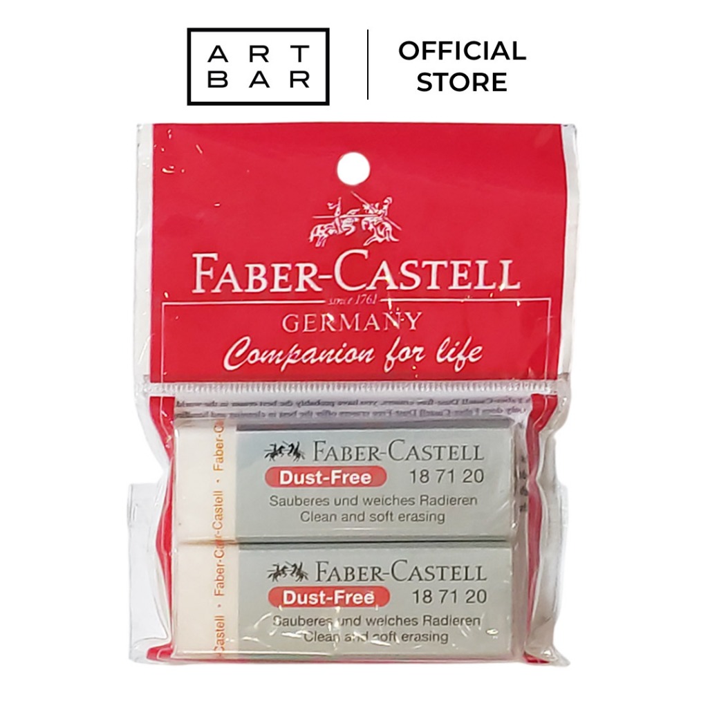 Faber-Castell Rubber Eraser 1871-20 2s Dust-free - Art Bar | Shopee ...