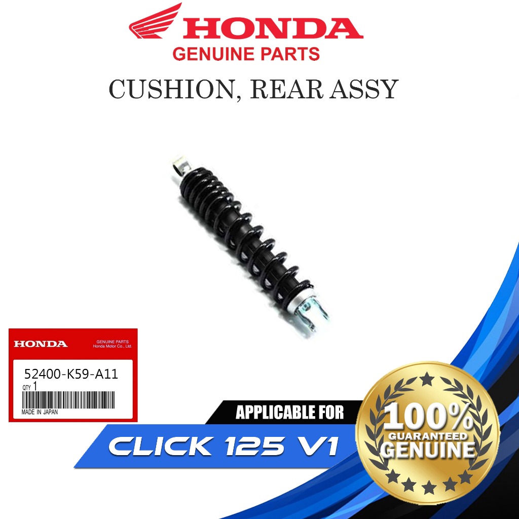HONDA GENUINE CUSHION/SHOCK REAR ASSY FOR CLICK125i V1,V2.V3/CLICK150i ...