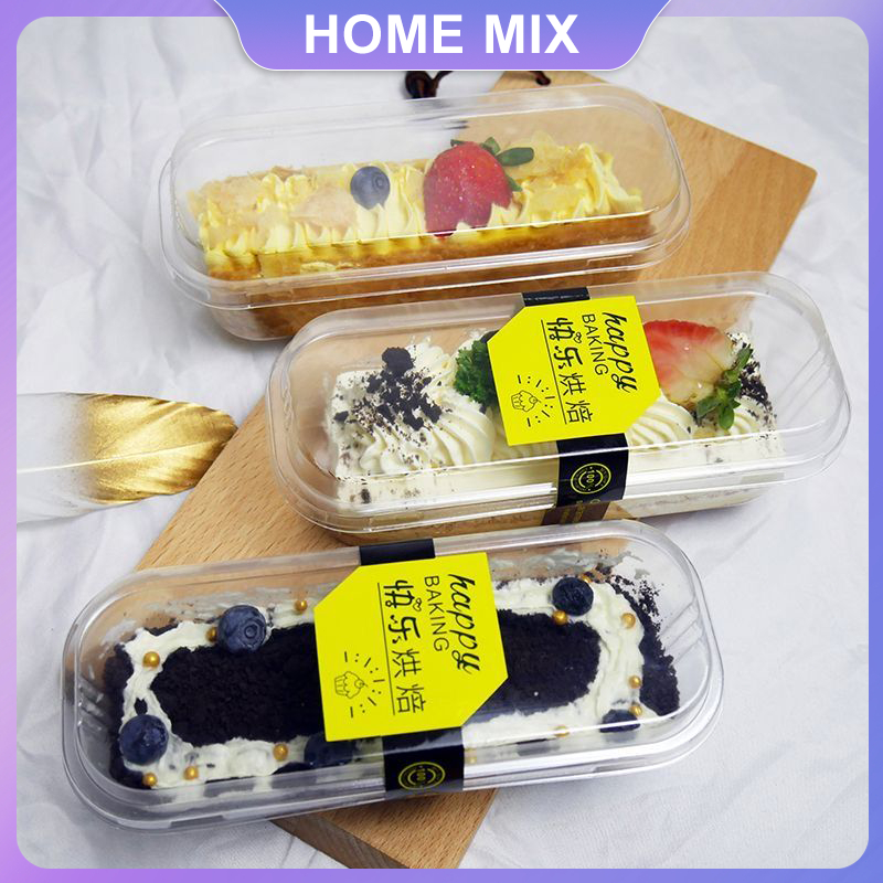 50Pcs Mini Loaf Deli Container Transparent Rectangle Dessert Container ...