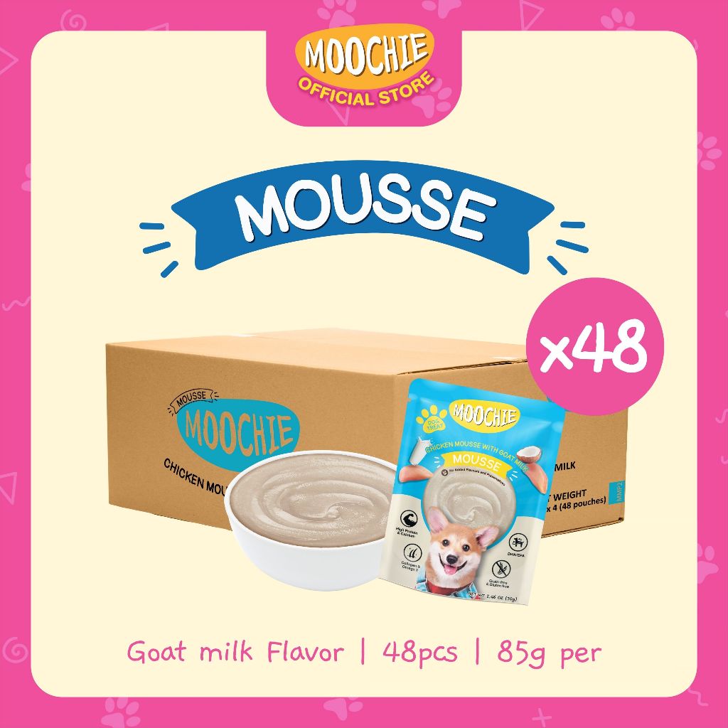 Moochie Savers Box Wet Dog Treat Chicken Mousse With Goat Milk 70g ...