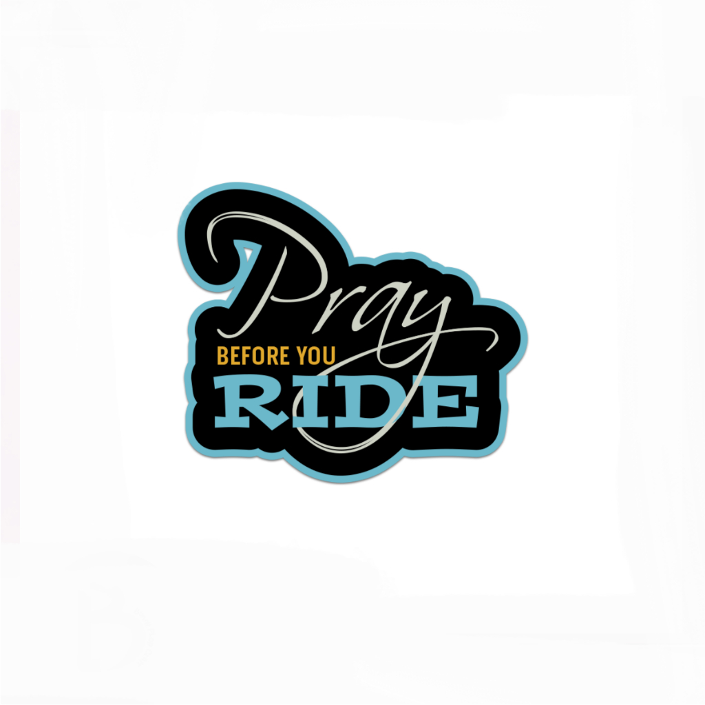 Pray Before You Ride Bible Verse Waterproof Sticker for Tumbler, Laptop ...