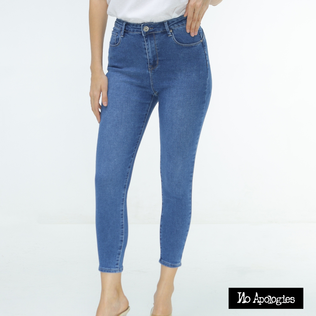 No Apologies Denim Long Pants Slimfit Ladies NSB03-0152 | Shopee ...
