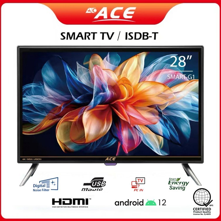 ACE 28" Smart-G1 ISDB TV Model: LED-805 | Shopee Philippines