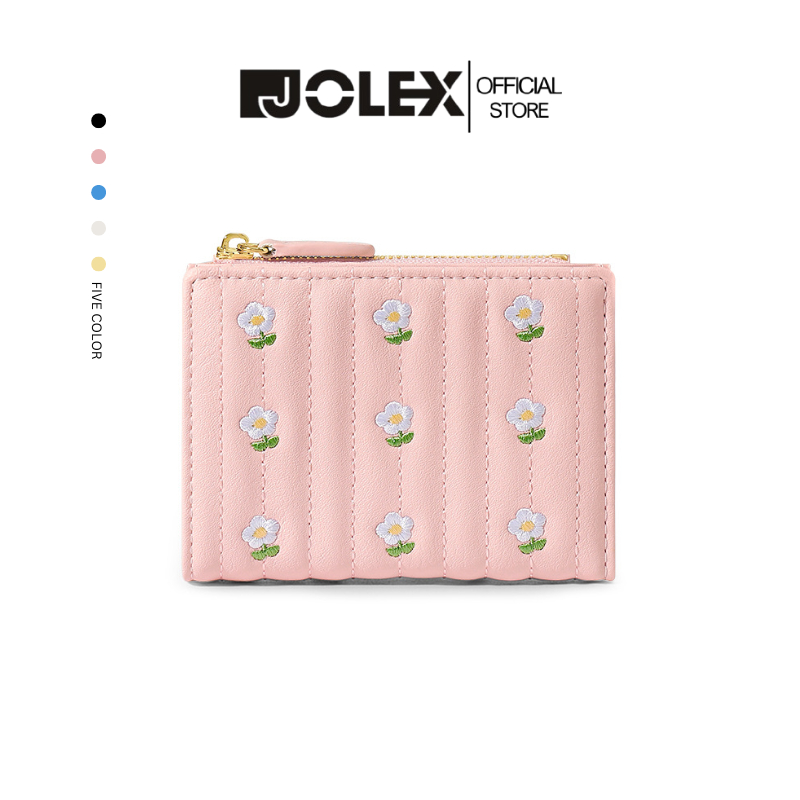 JOLEX New Ladies Flowers design Short Wallet Embroidered Coin Purse ...