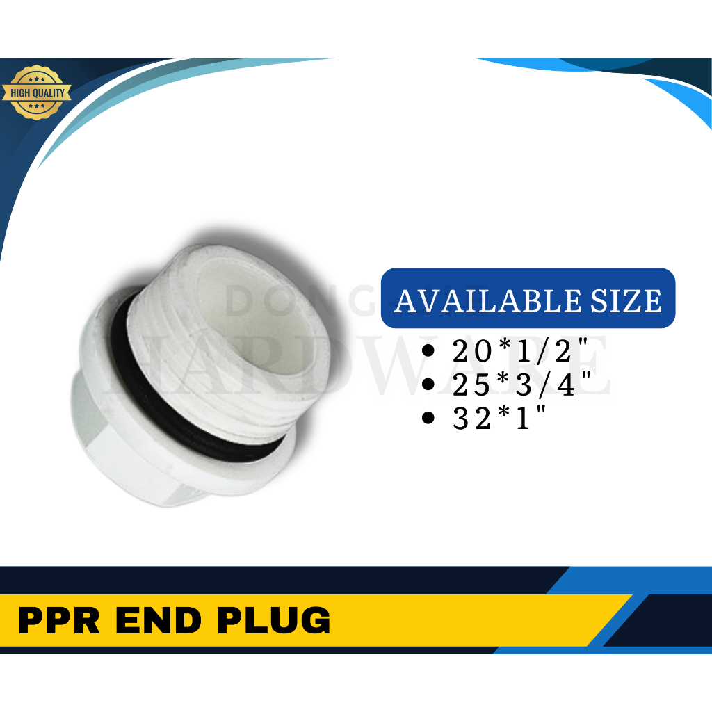 PPR Plug, PPR Pipe Plug, PPR Threaded Plug | Shopee Philippines
