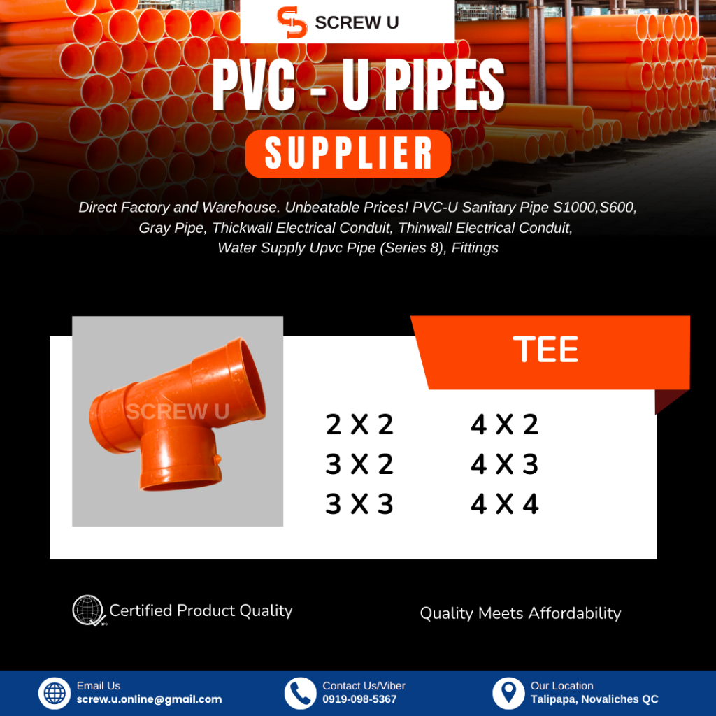 Tee PVC Orange Pipe Fittings 2" 3" 4" for Sanitary Pipe | Shopee ...