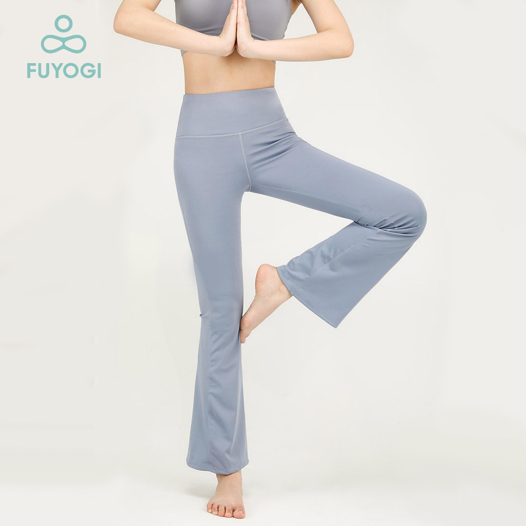 FUYOGI Flare Leg Yoga Pants High Waist Hip-lifting Women Wide Slack ...