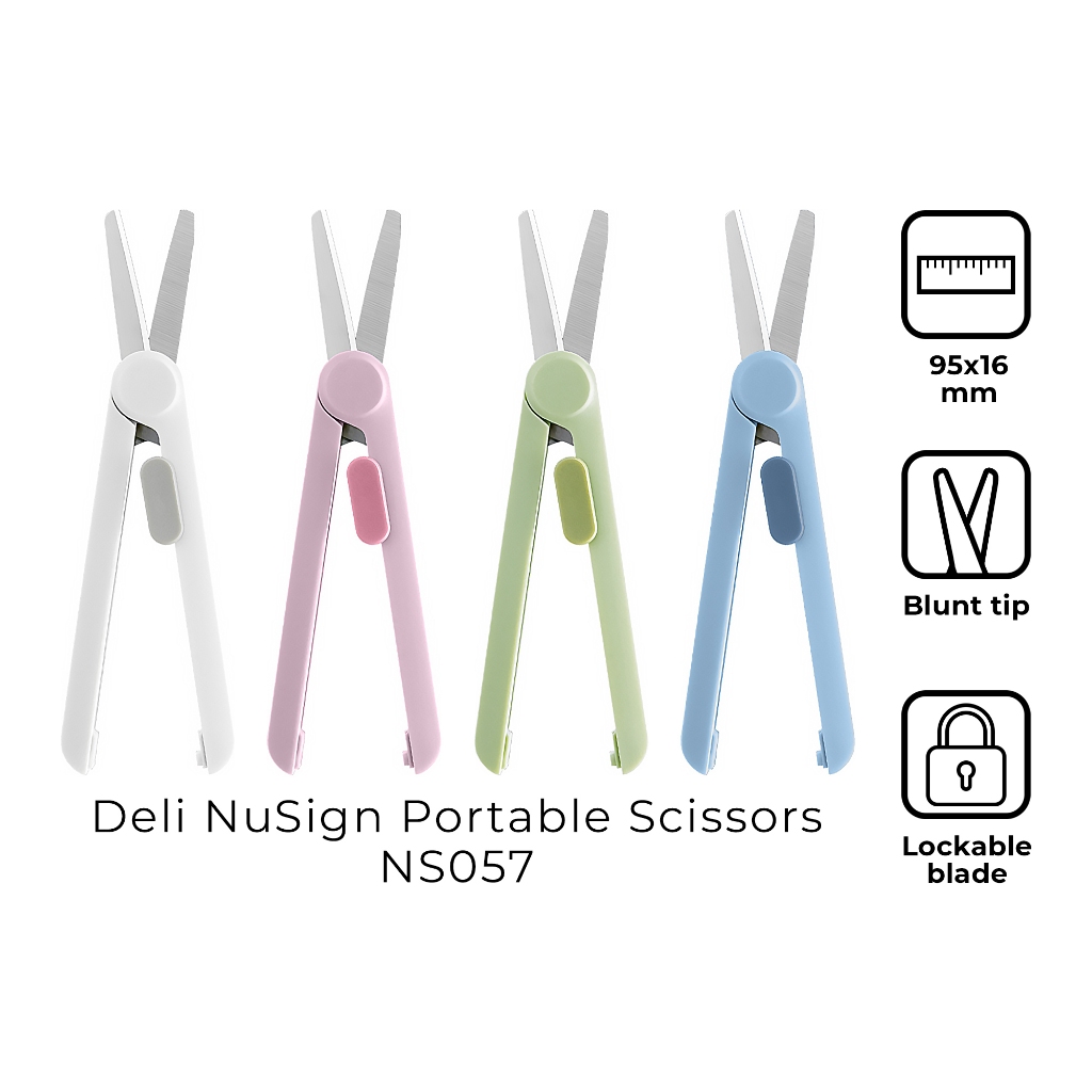 Deli NS057 NuSign Portable Scissors | Shopee Philippines